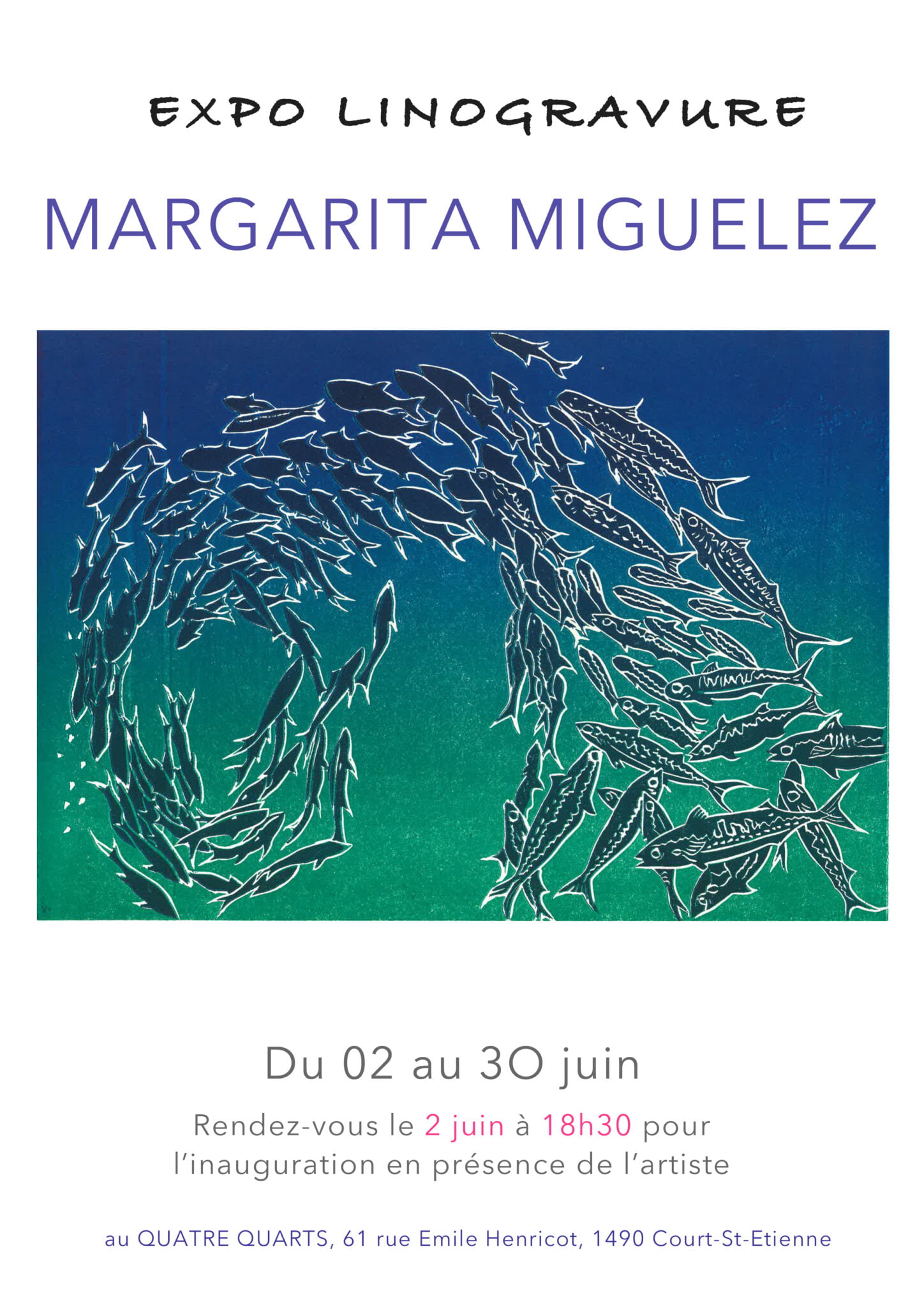 Inauguration de l'Expo de MARGARITA MIGUELEZ - Quatre Quarts